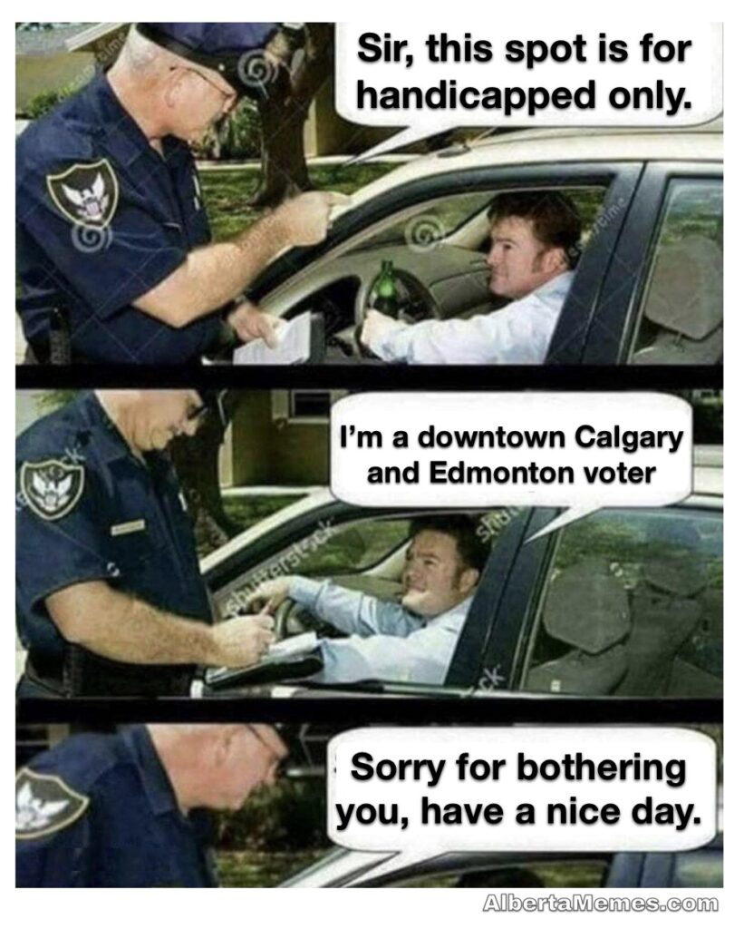 Edmonton and Calgary voters meme - Alberta Memes